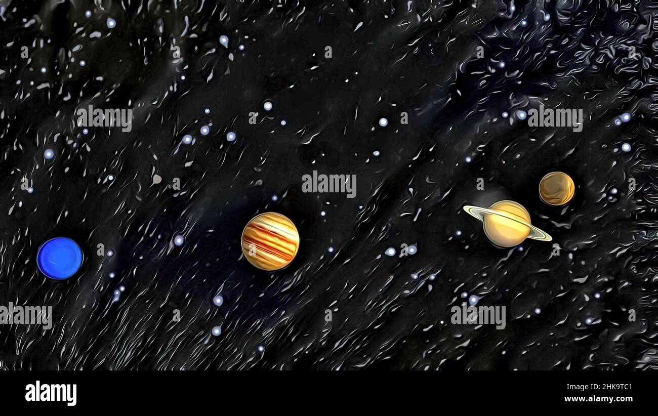Infinite universe, outer space, stars and planets Stock Photo - Alamy