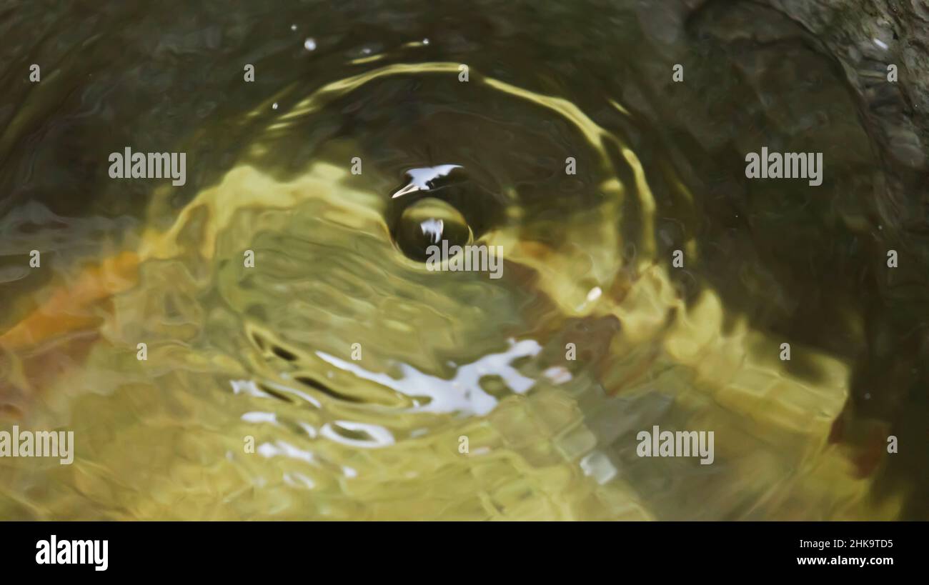 Circular dim water. Pure water vibration Stock Photo - Alamy