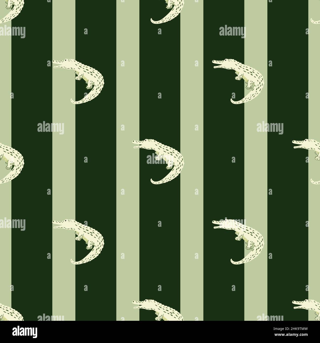 Cute crocodiles seamless pattern.Funny animals background. Repeated ...