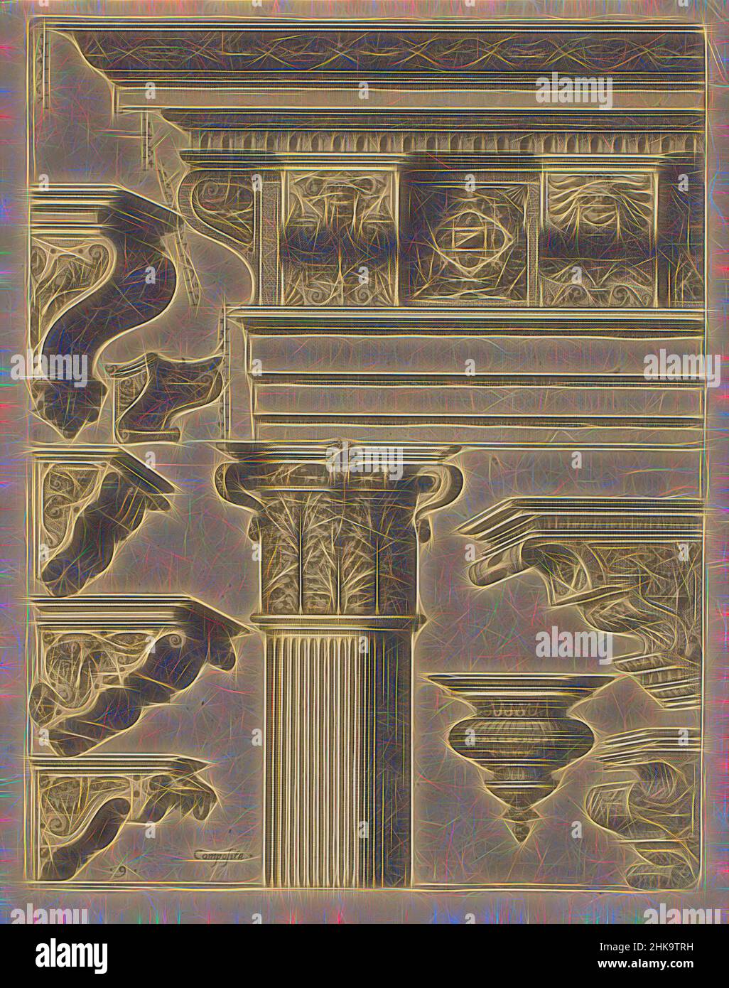 Inspired by Composite entablature with eight consoles, Das ander Buech ...