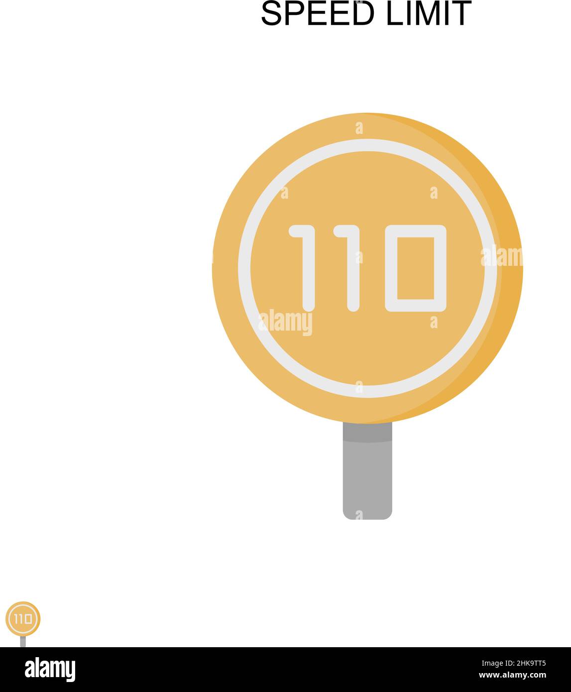 Speed limit Simple vector icon. Illustration symbol design template for ...