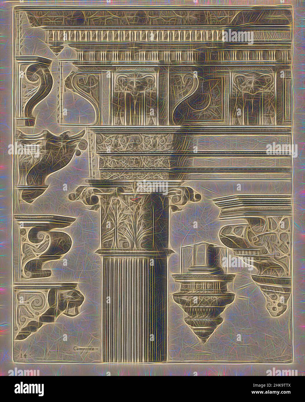 Inspired by Composite entablature and six consoles, Das ander Buech ...