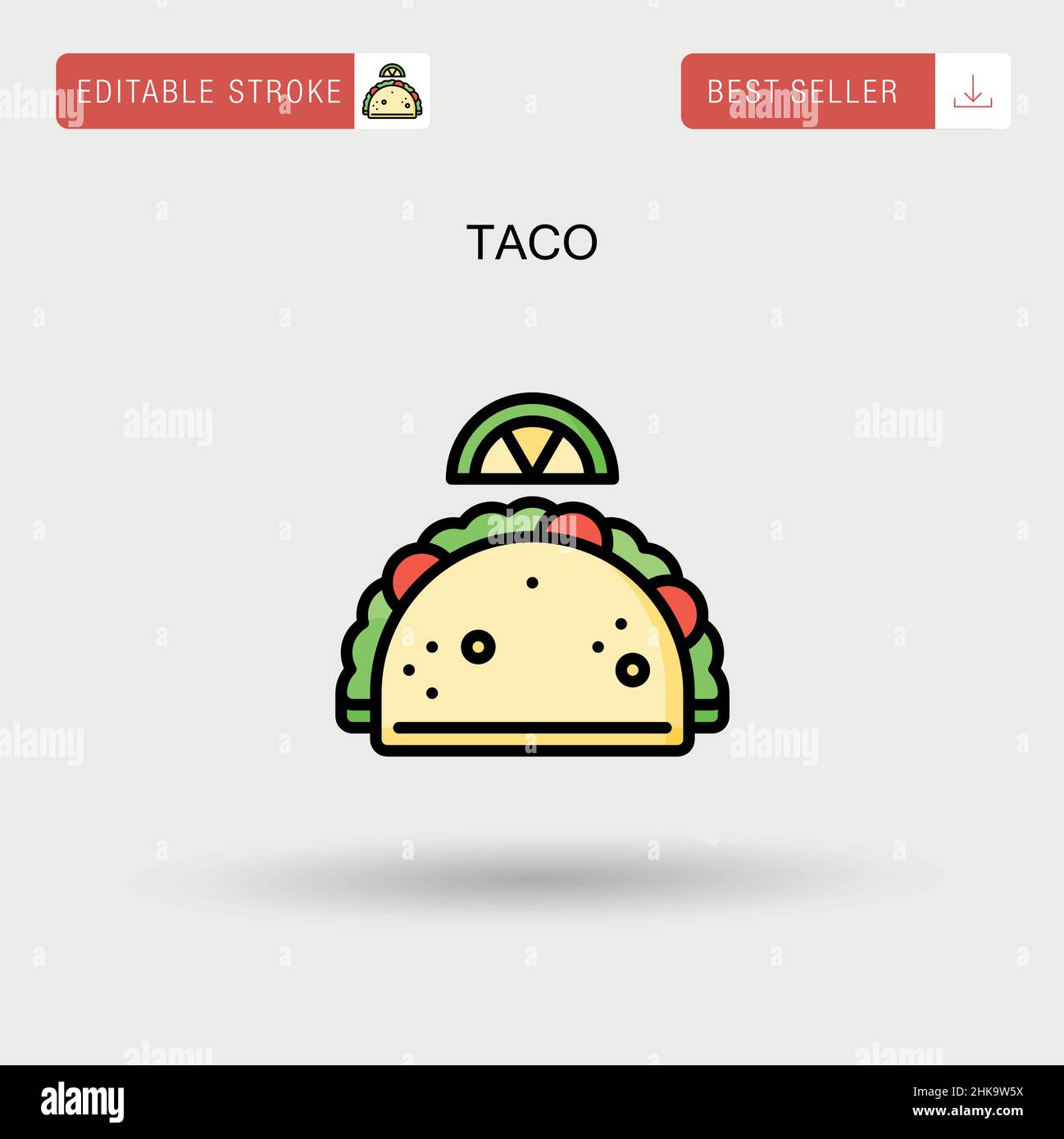 Vector tacos meat vegetable Stock Vector Images - Alamy