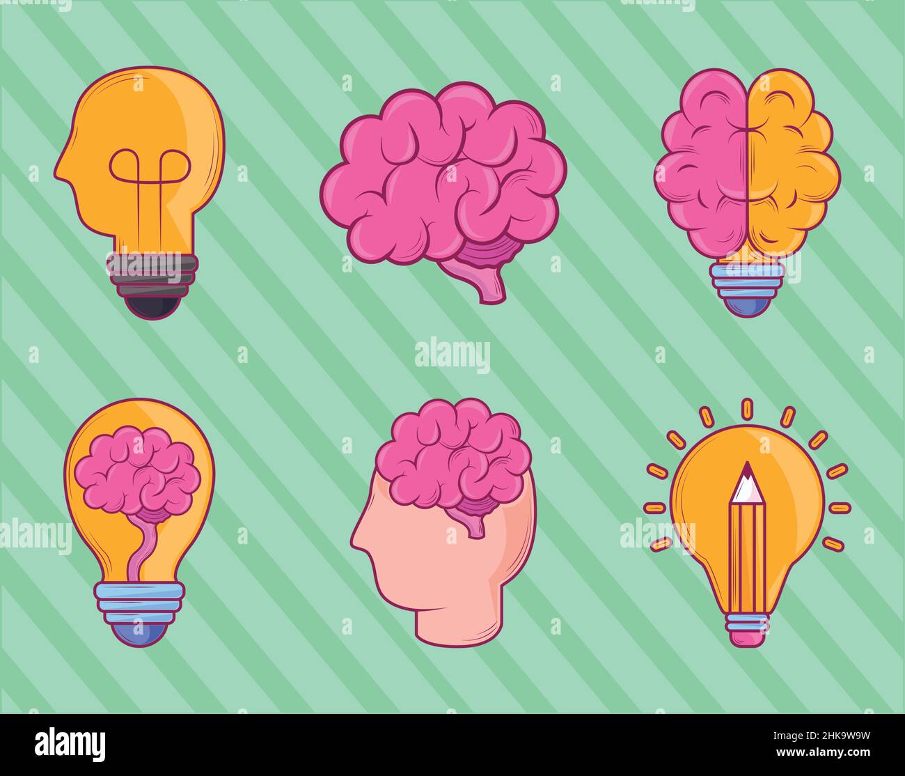 brain creative part, set Stock Vector Image & Art - Alamy
