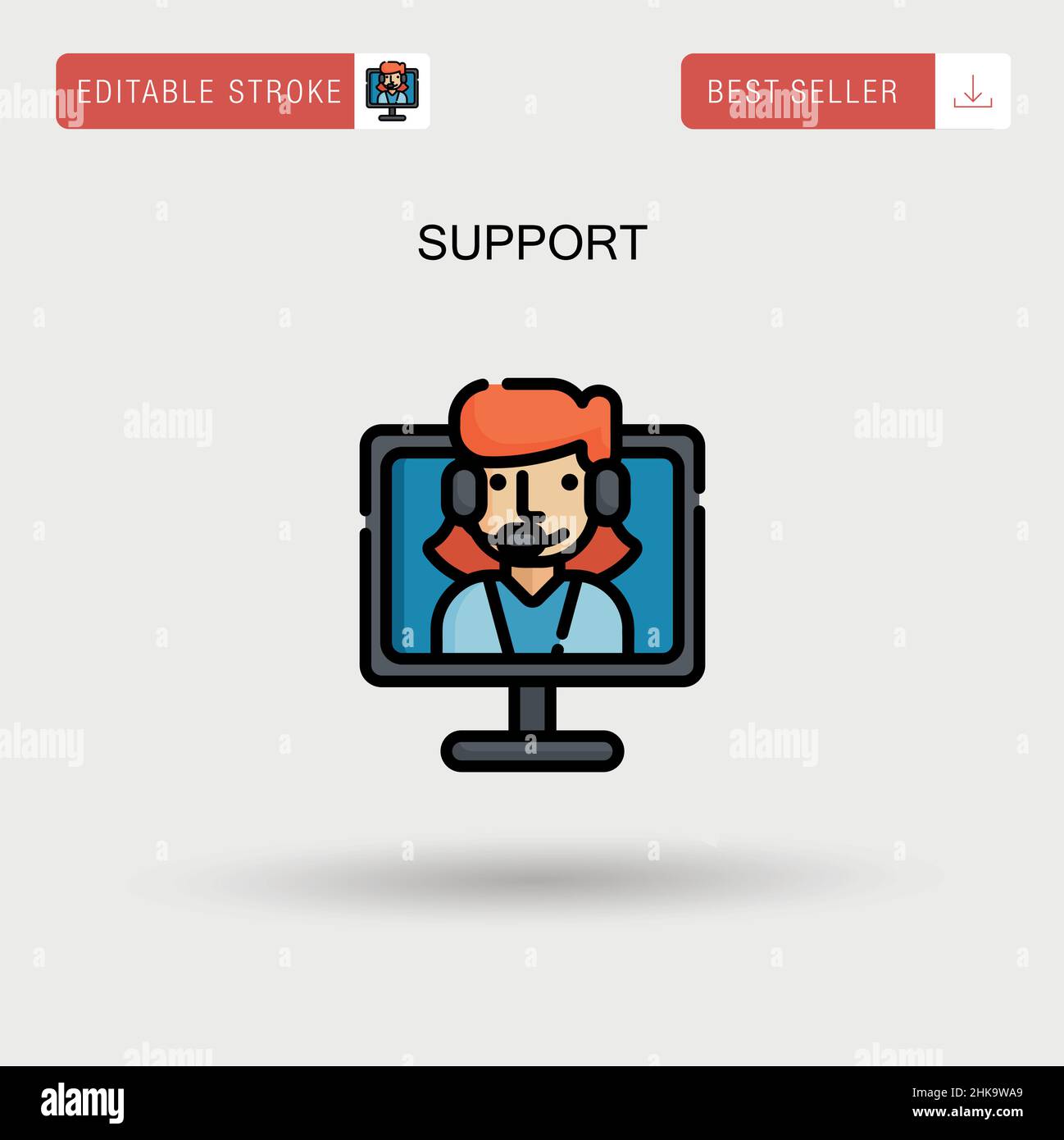 Help support tech icon Stock Vector Images - Alamy