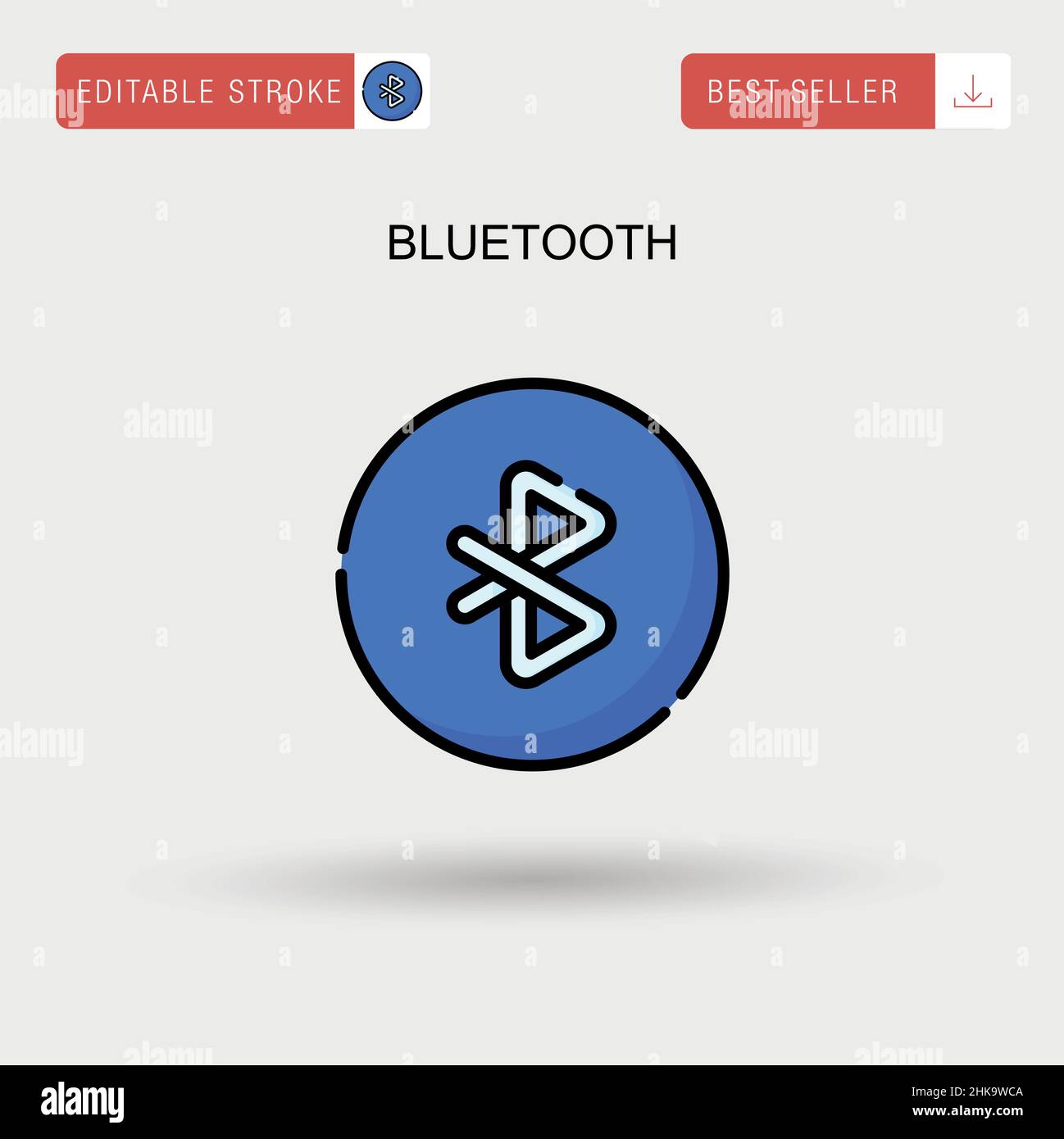 Bluetooth Simple vector icon Stock Vector Image & Art - Alamy