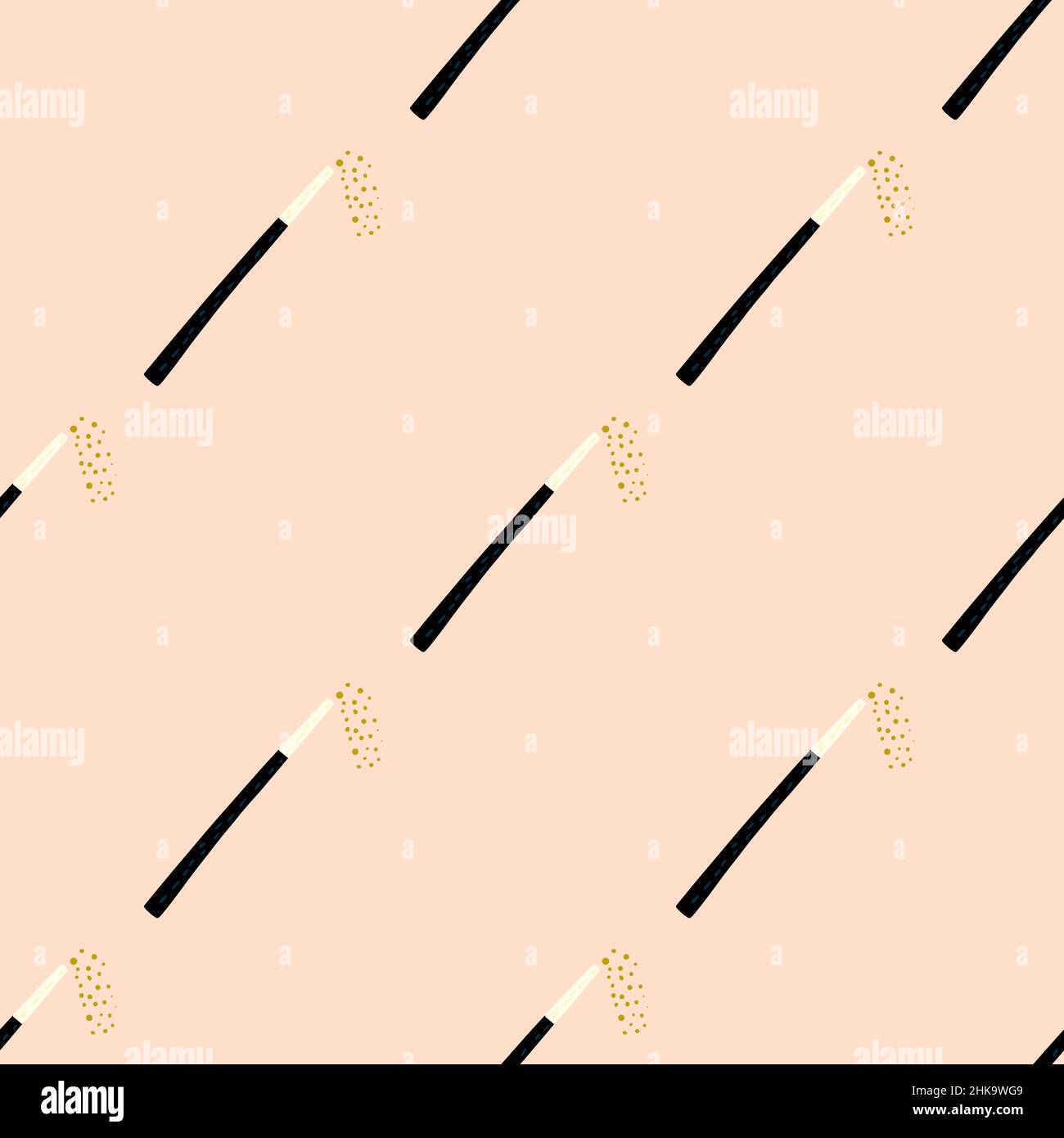 Magic wand seamless pattern. Magic background . Repeated texture in ...