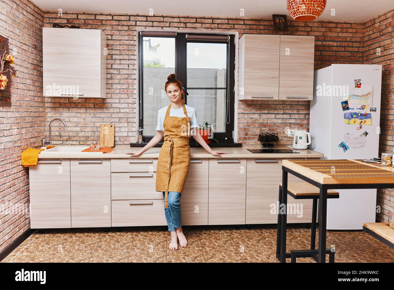 a housewife kitchen apartment kitchen utensils interior Lifestyle Stock Photo - Alamy