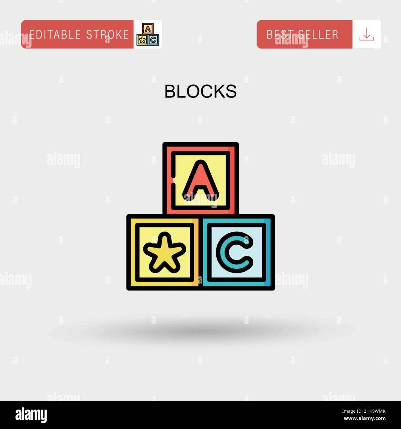 Chain of blocks Stock Vector Images - Alamy