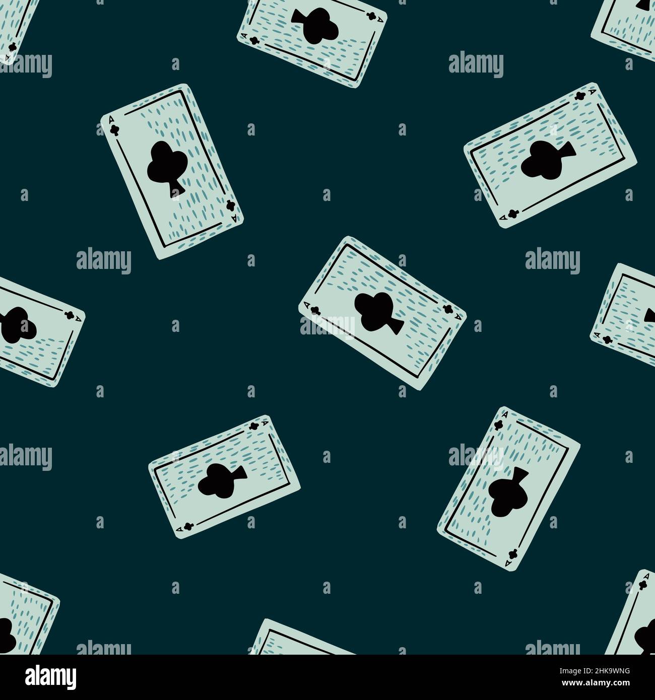 Game cards seamless pattern. Design gambling. Repeated texture in ...