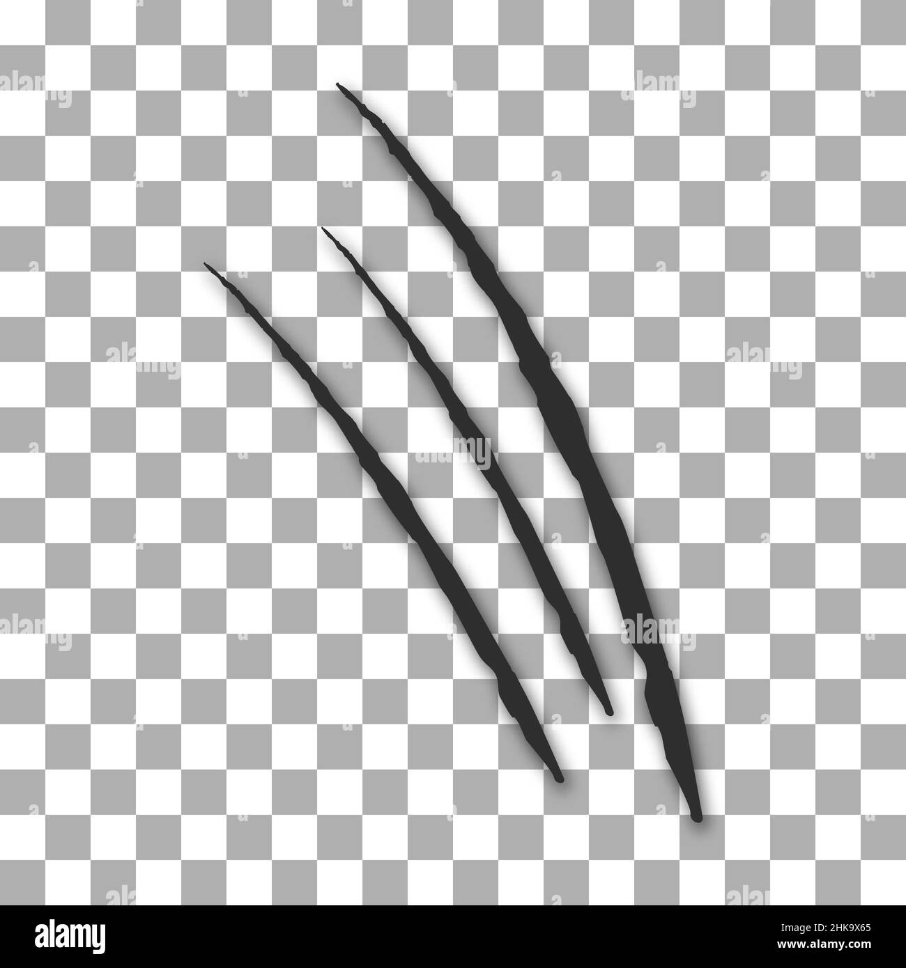 Claws scratches icon isolated on transparency background. Several forms ...