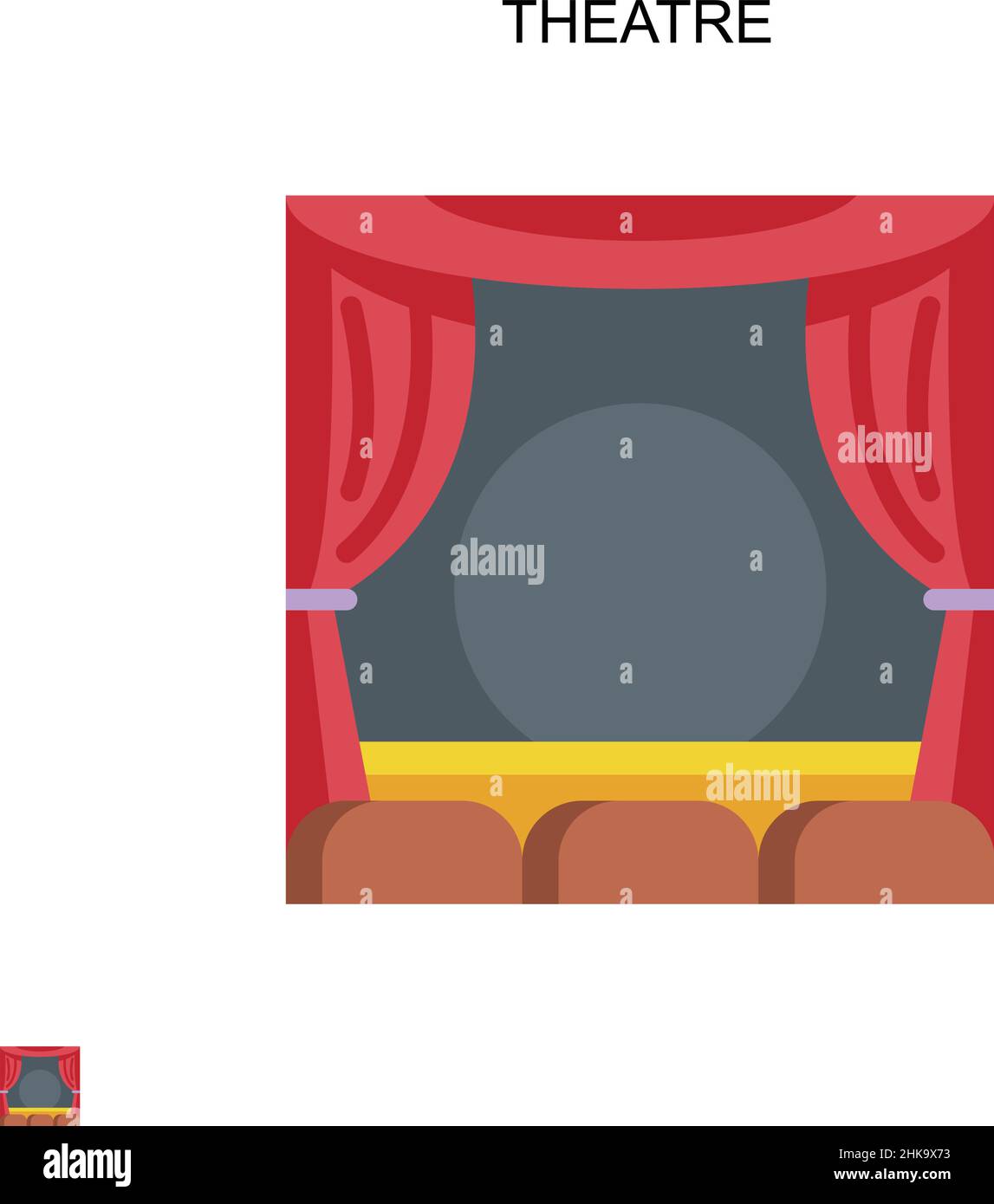 Theatre Simple vector icon. Illustration symbol design template for web ...