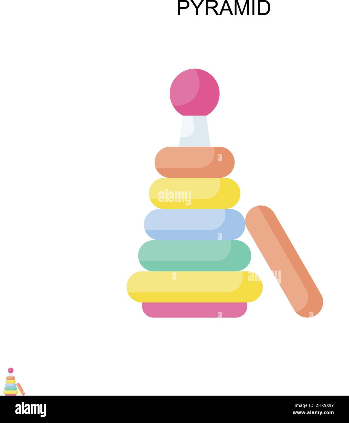 Pyramid Simple vector icon. Illustration symbol design template for web ...