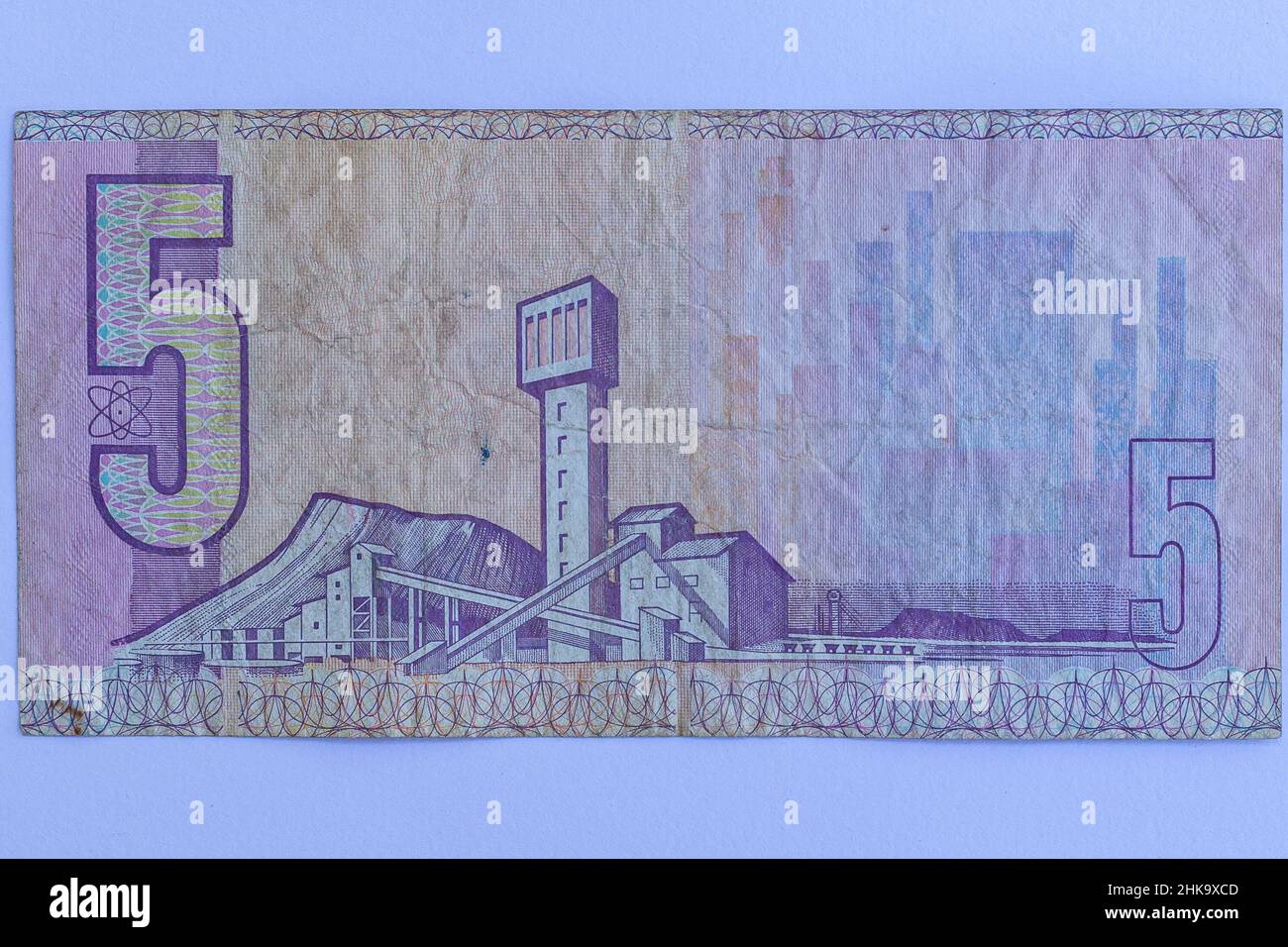 Money currency history of South Africa Five Rand paper note inflation ...