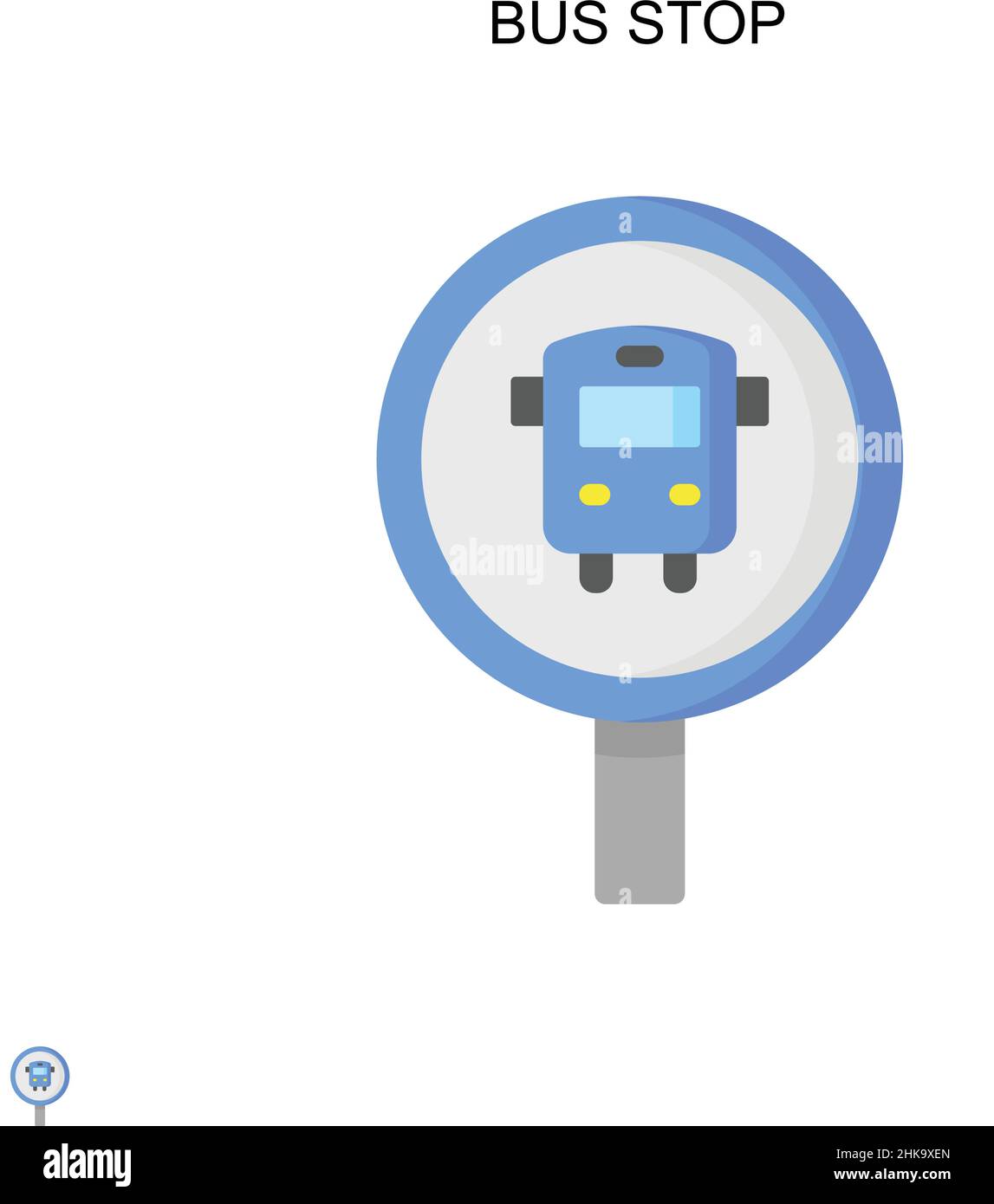 Bus stop Simple vector icon. Illustration symbol design template for ...