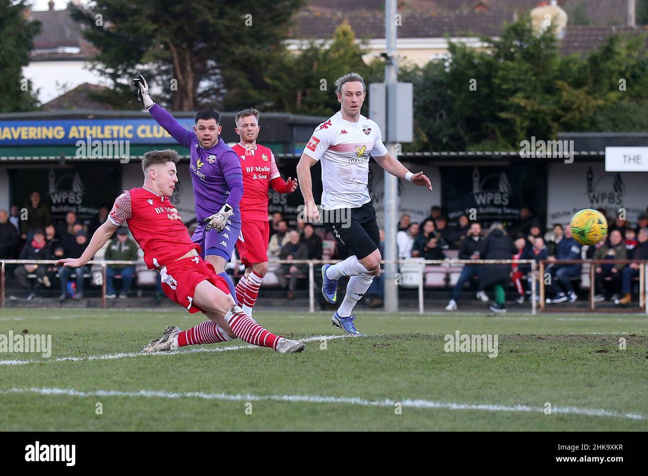 Charlie Ruff of Hornchurch scores the first goal for his team and ...