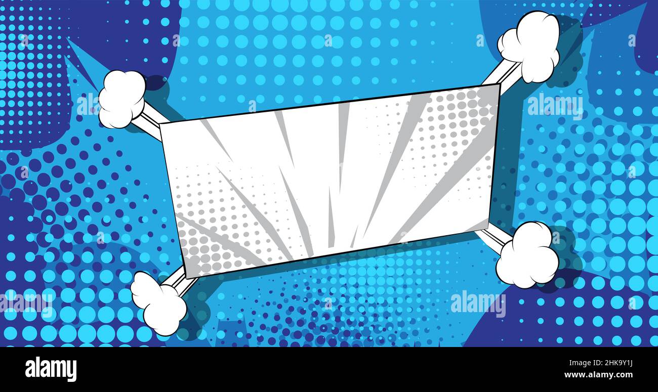 Retro comic book style Speech Bubble background. Manga cartoon backdrop ...