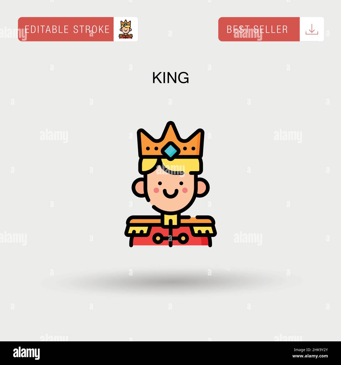 King Simple vector icon Stock Vector Image & Art - Alamy