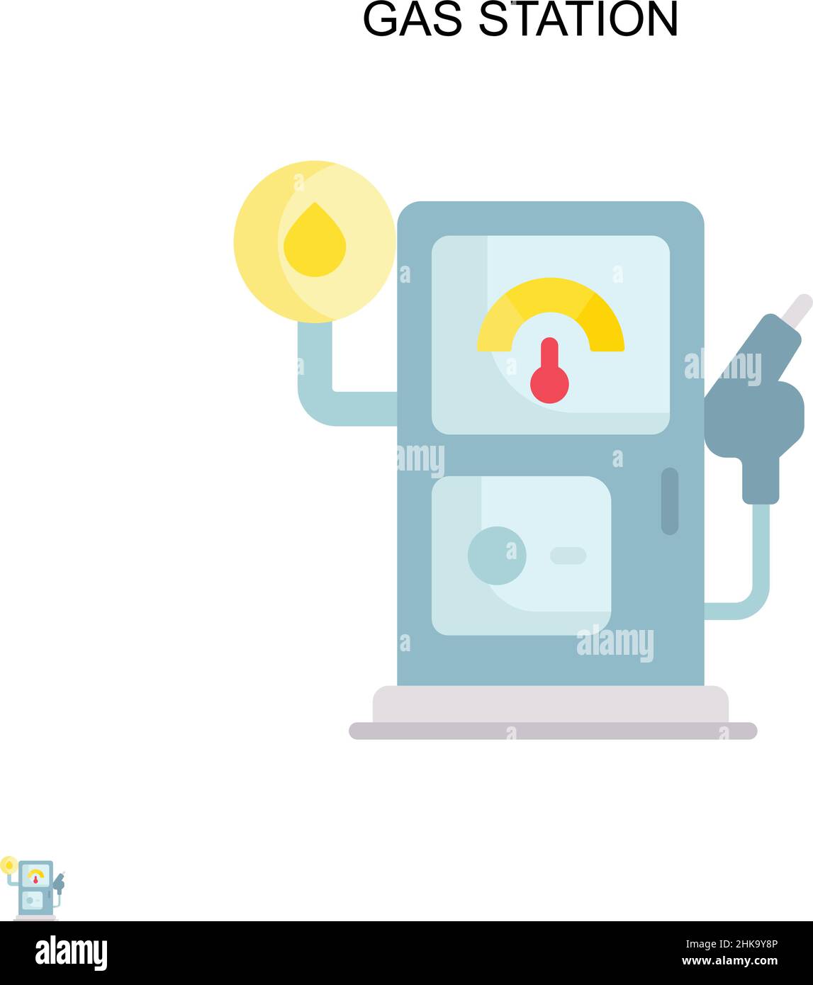 Gas station Simple vector icon. Illustration symbol design template for ...