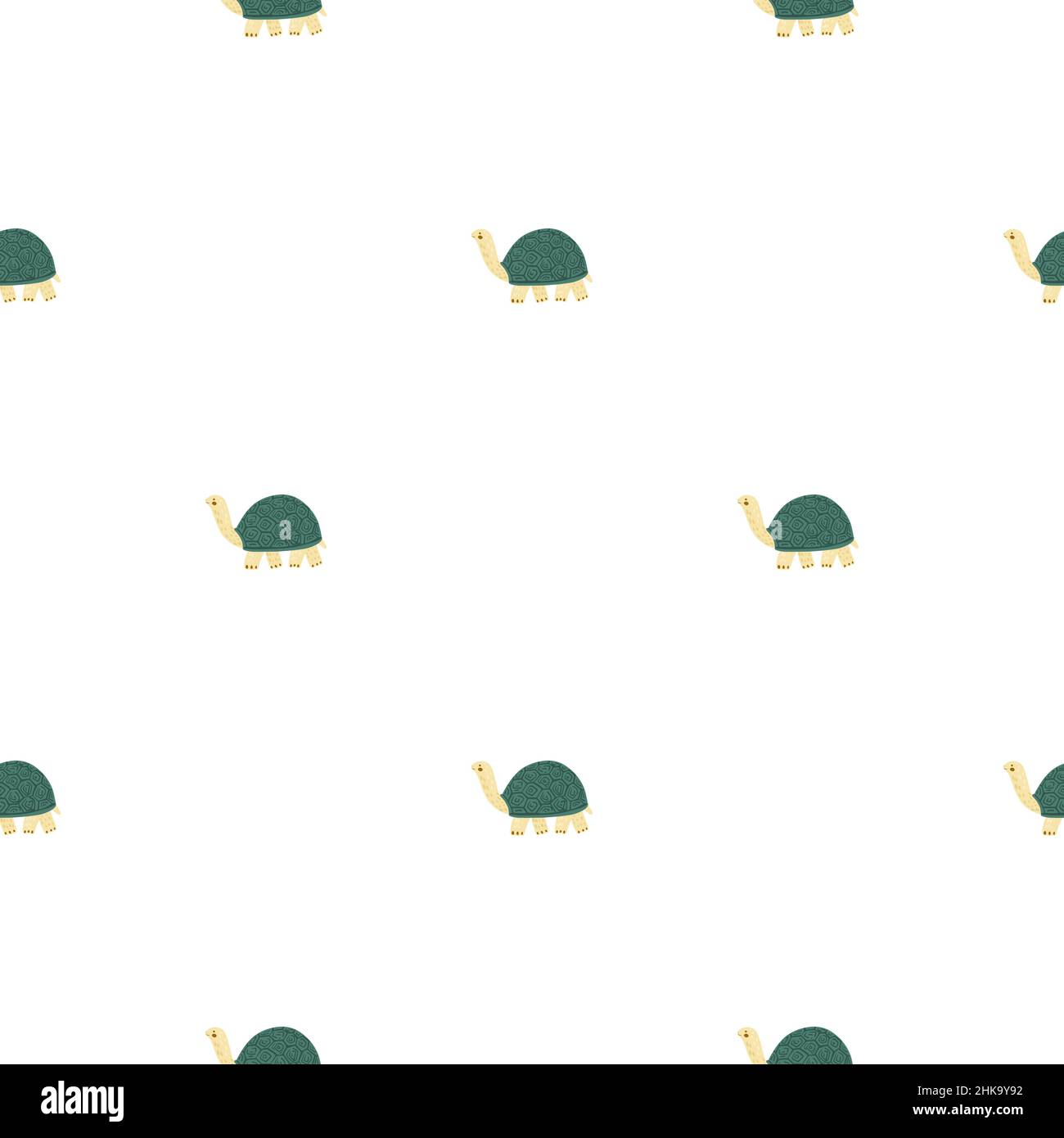 Cute turtles seamless pattern. Funny animals ornament. Repeated texture ...