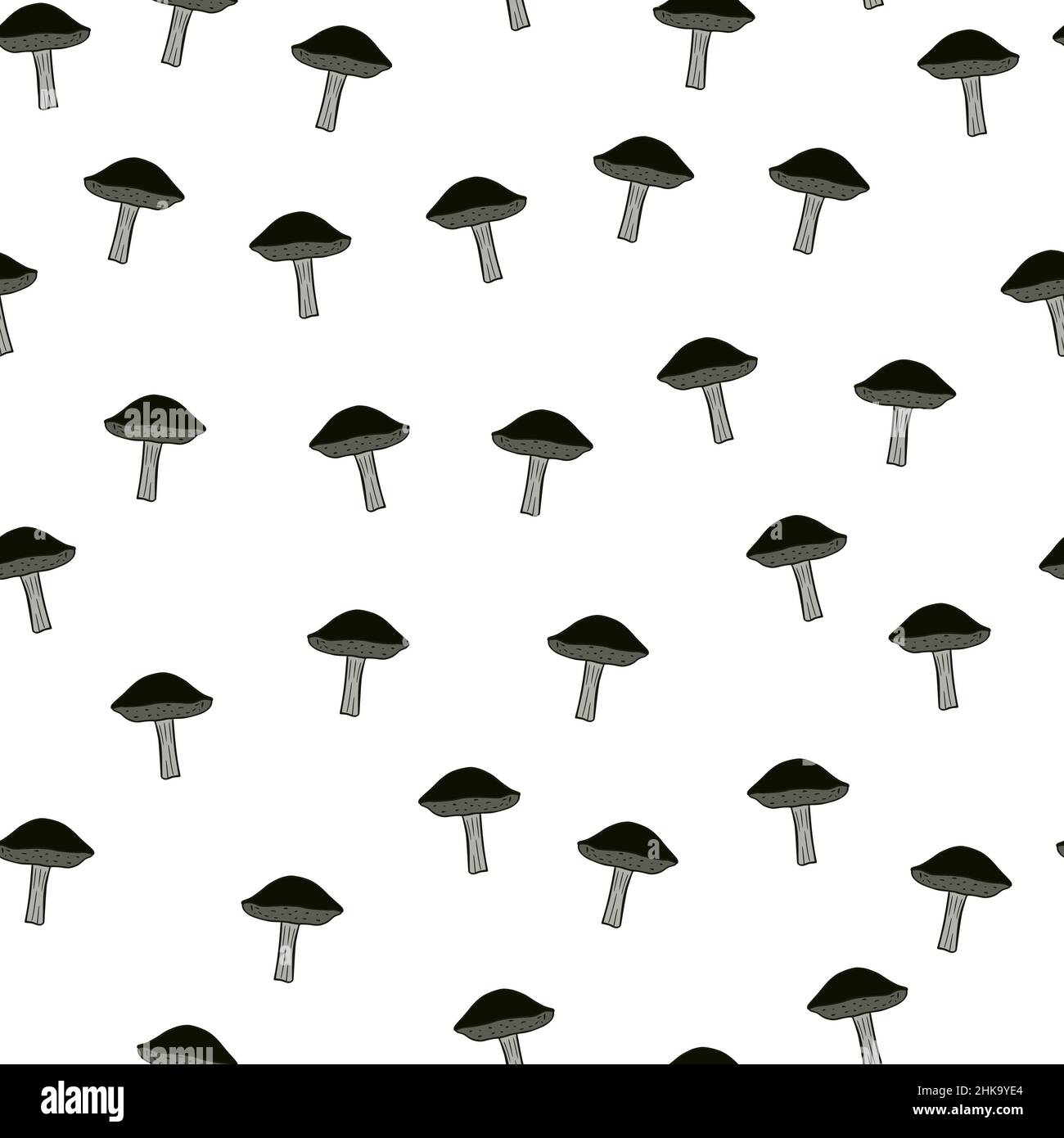 Mushrooms seamless pattern. Fungi background. Repeated texture in ...