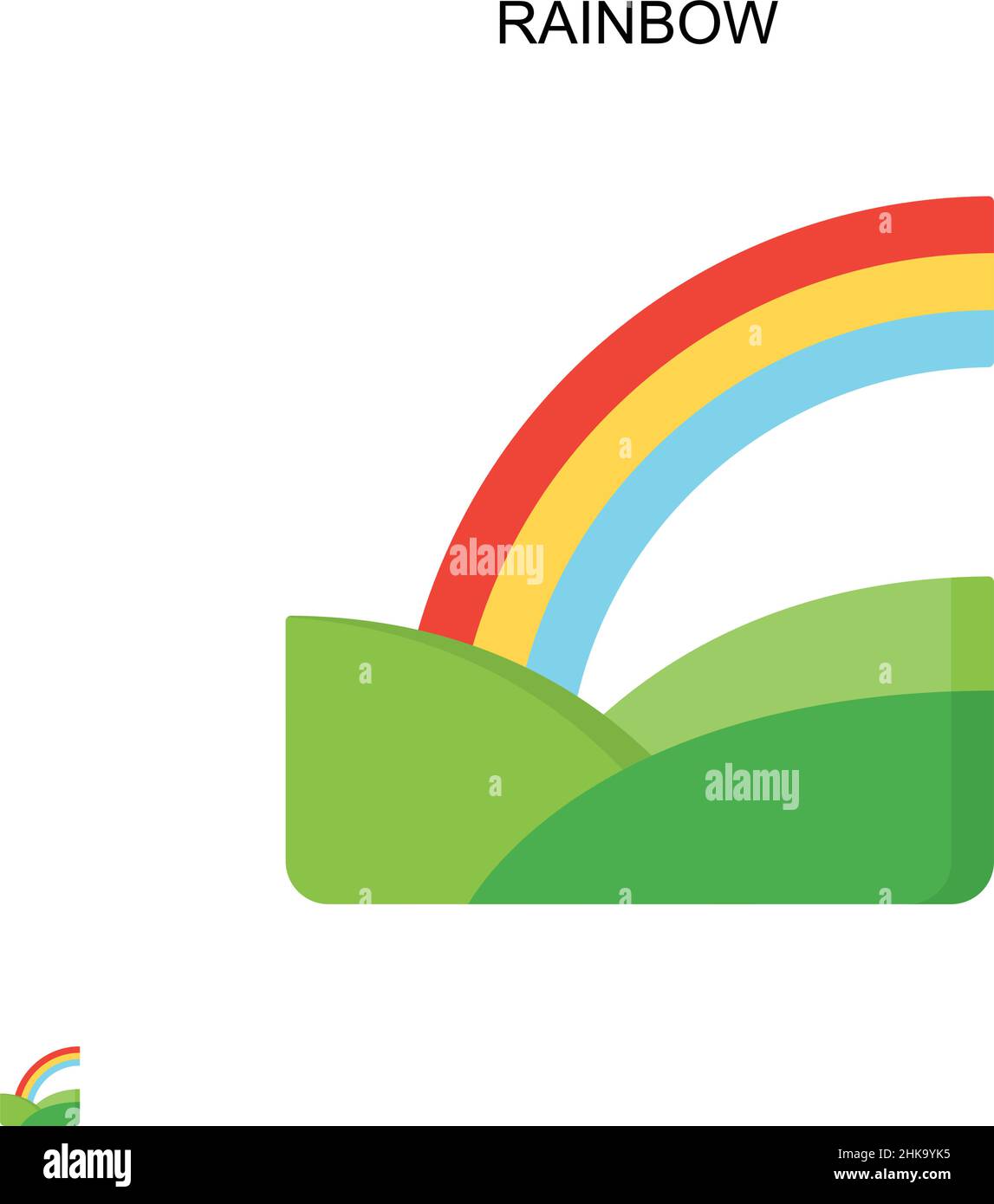 Rainbow Simple vector icon. Illustration symbol design template for web ...