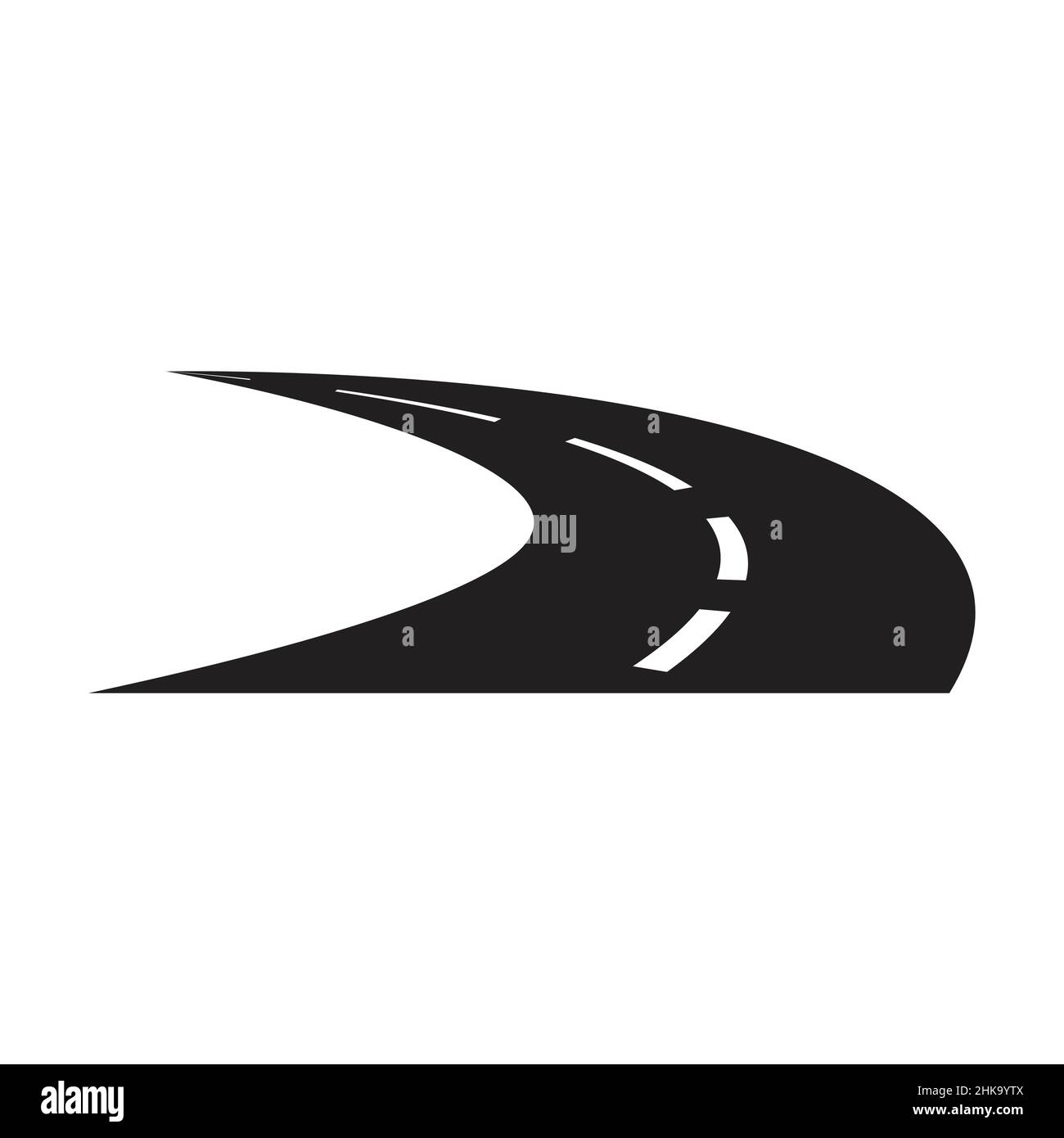 curved road icon vector for graphic design, logo, website, social media ...