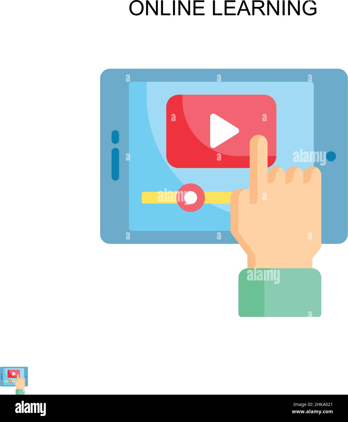 Online learning Simple vector icon. Illustration symbol design template ...