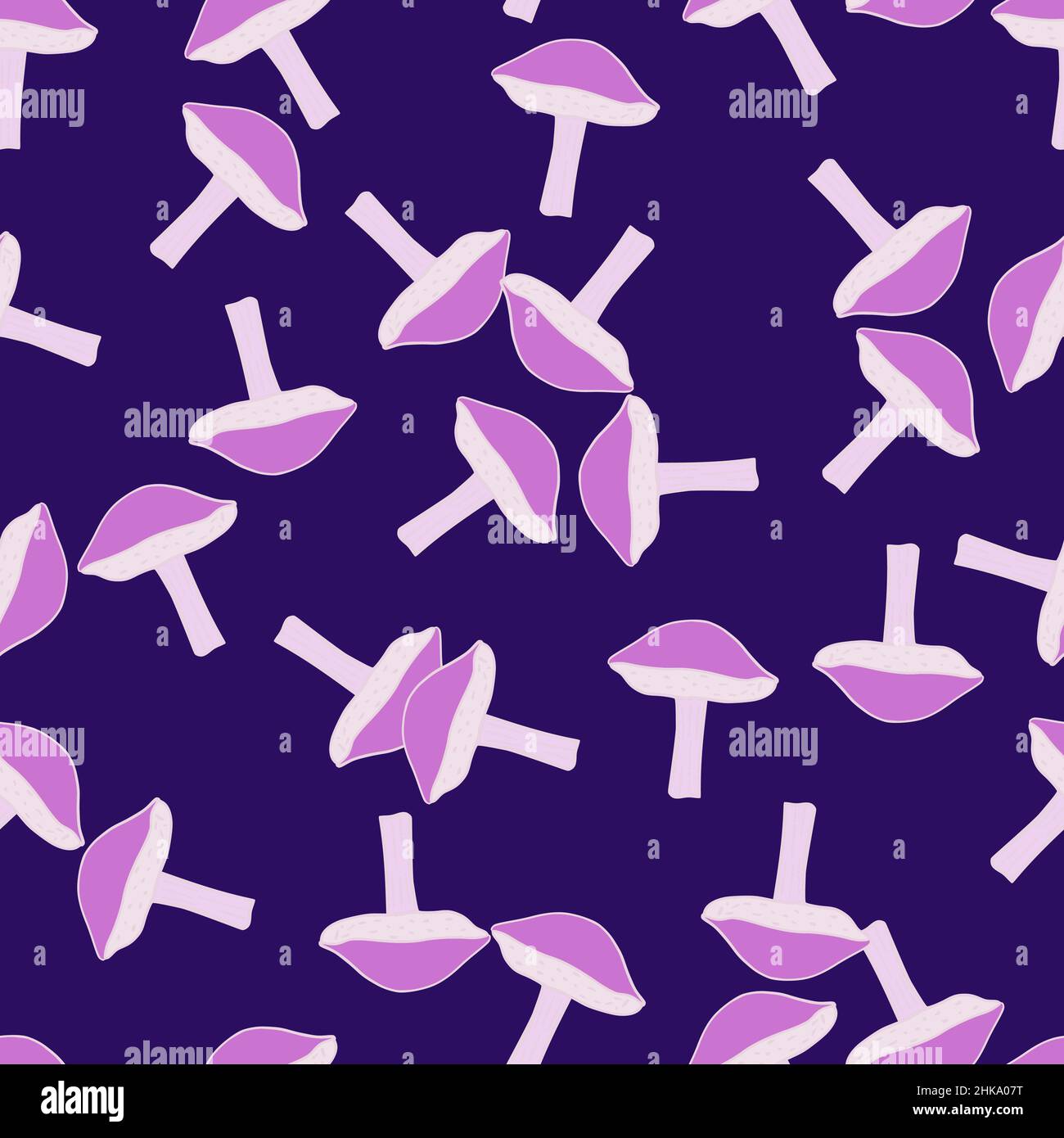 Mushrooms seamless pattern. Fungi background. Repeated texture in ...