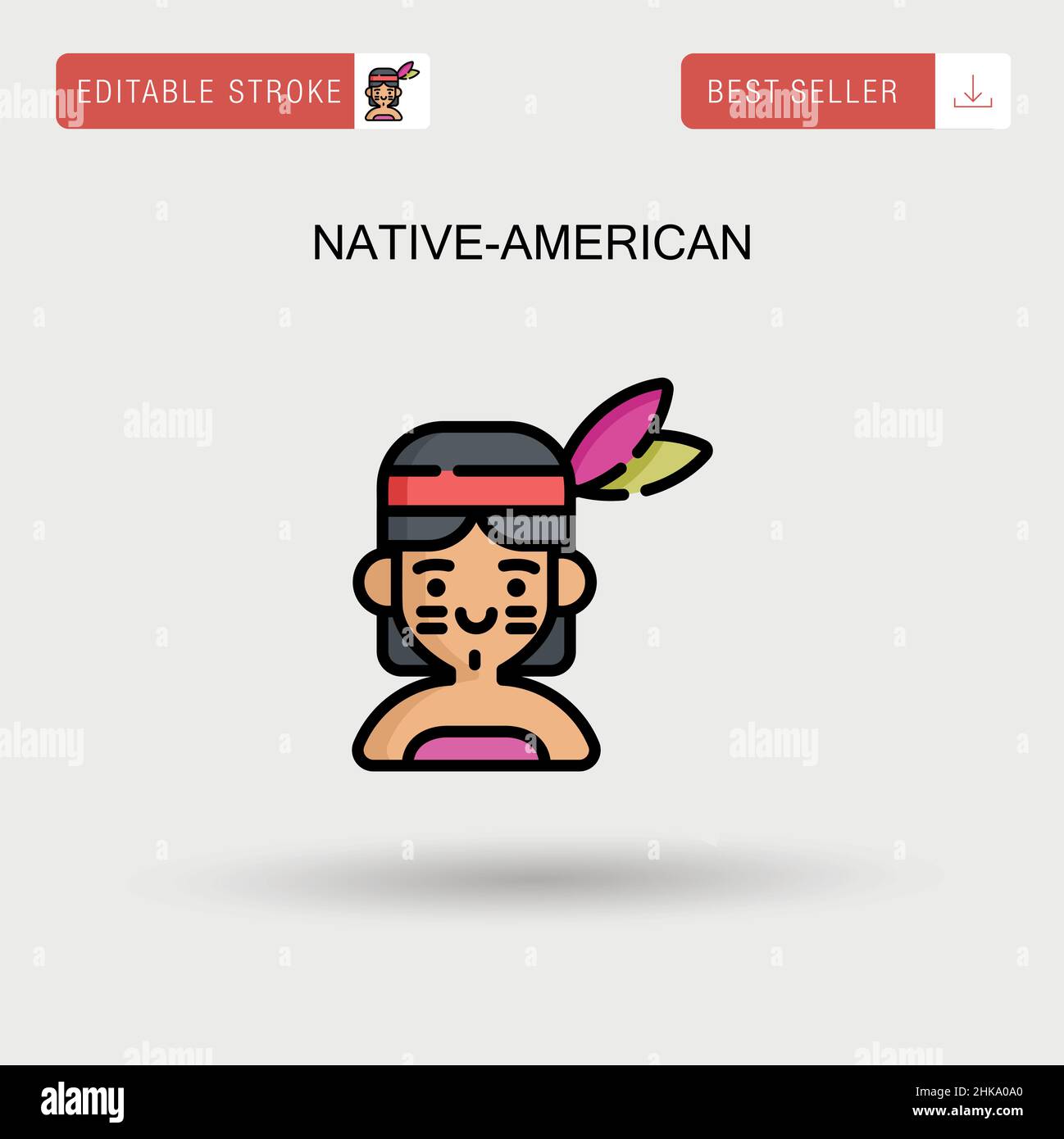 Native-american Simple vector icon Stock Vector Image & Art - Alamy