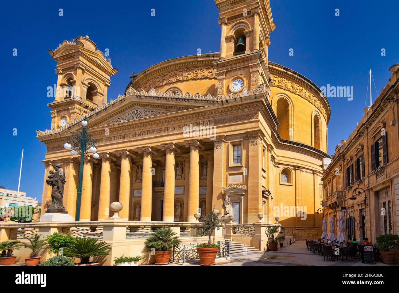 View of the Rotunda of Mosta, also known as The Mosta Dome, the Malta island, Europe Stock Photo ...