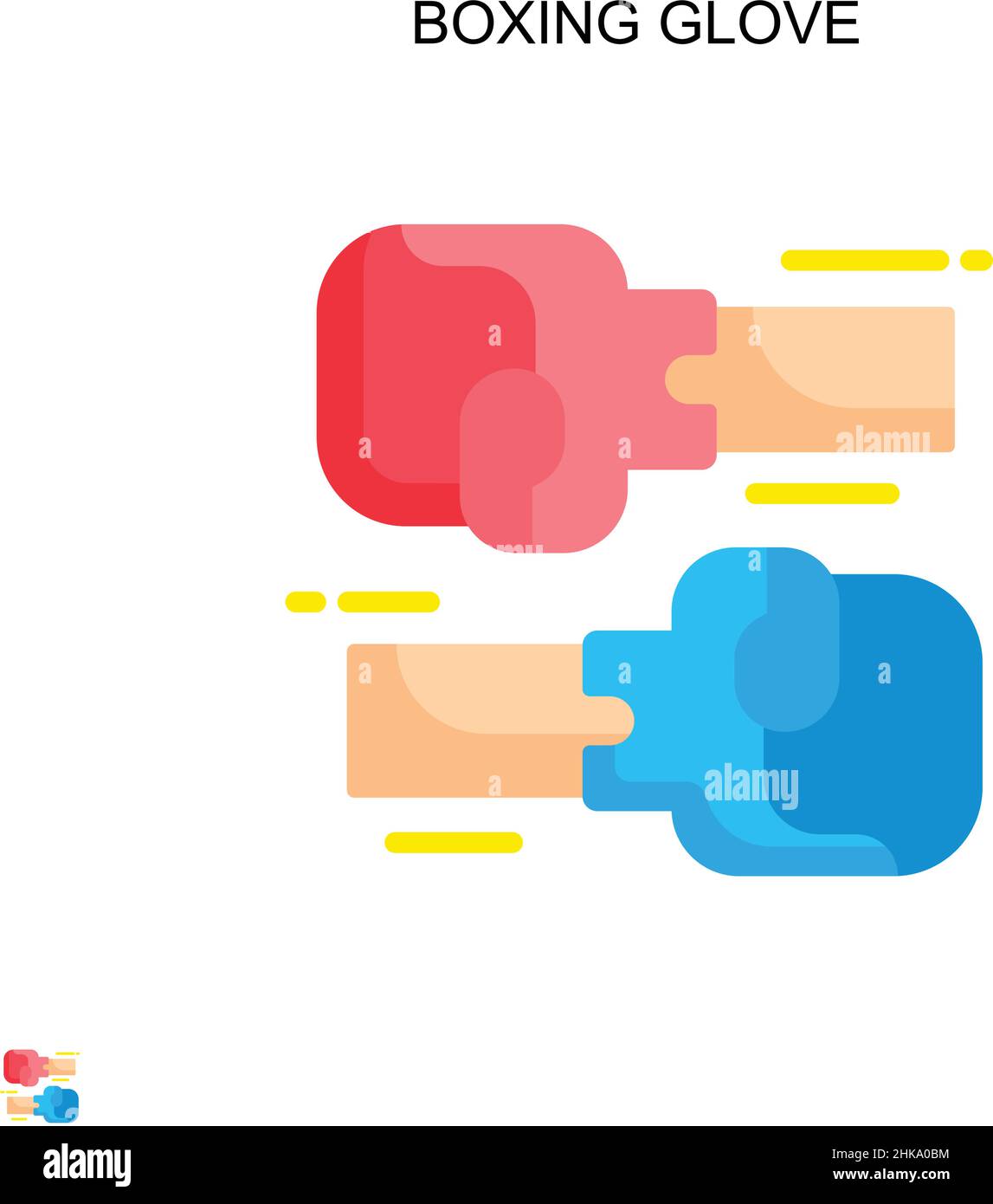 Boxing glove Simple vector icon. Illustration symbol design template ...