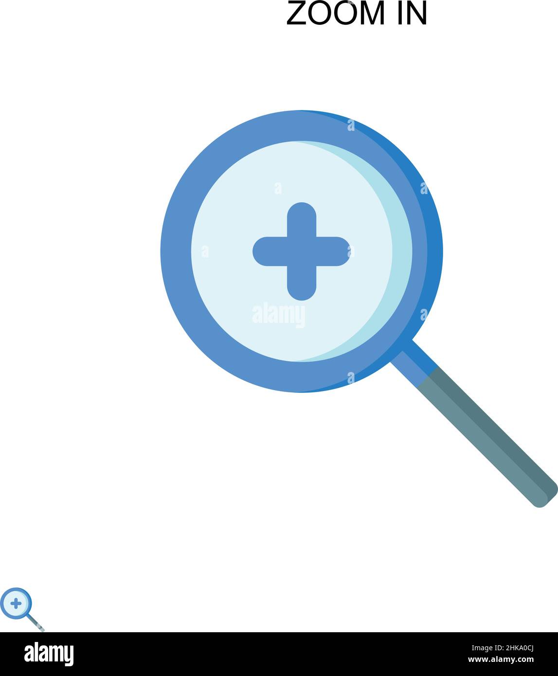 Zoom in Simple vector icon. Illustration symbol design template for web ...