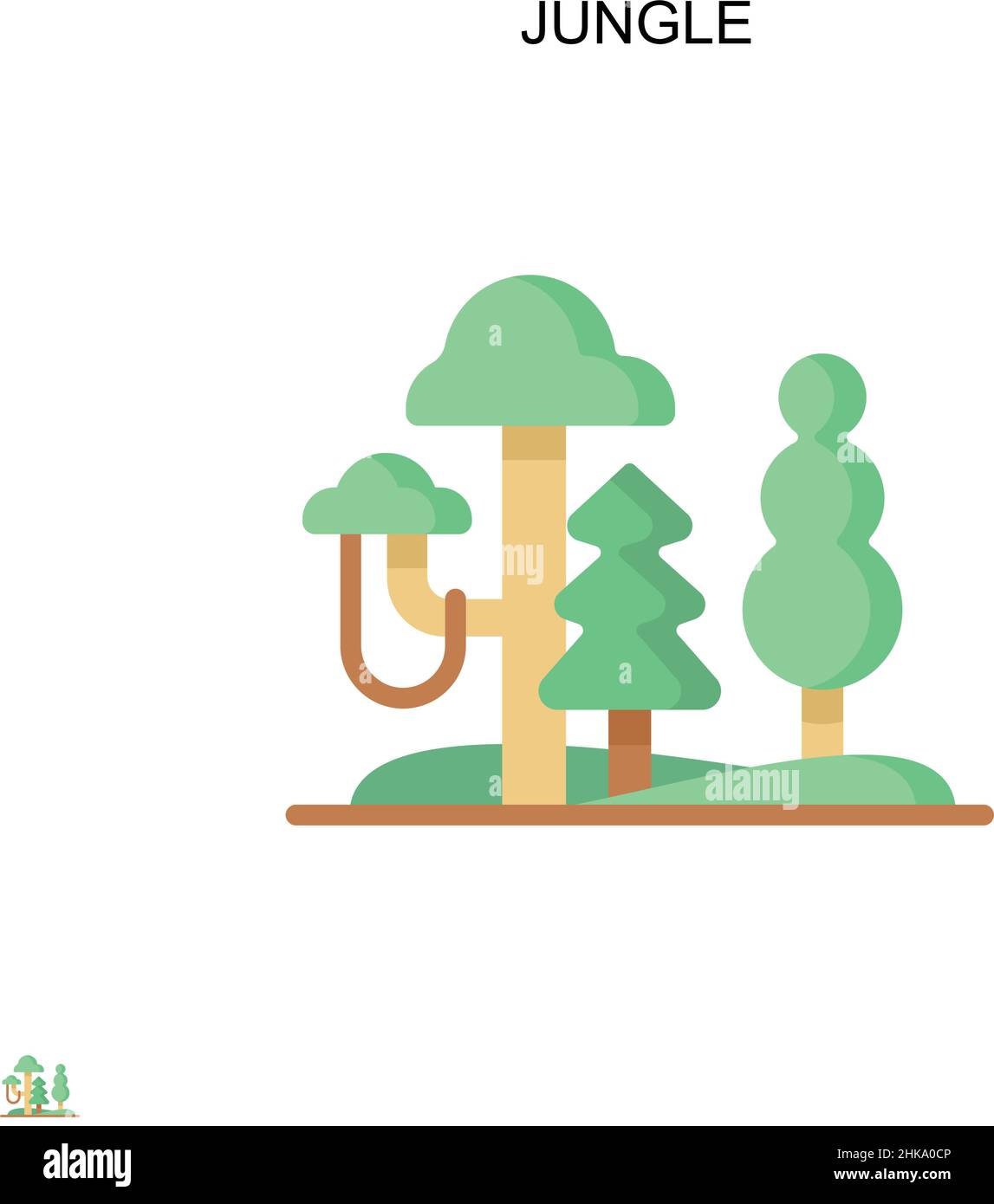 Jungle Simple vector icon. Illustration symbol design template for web ...
