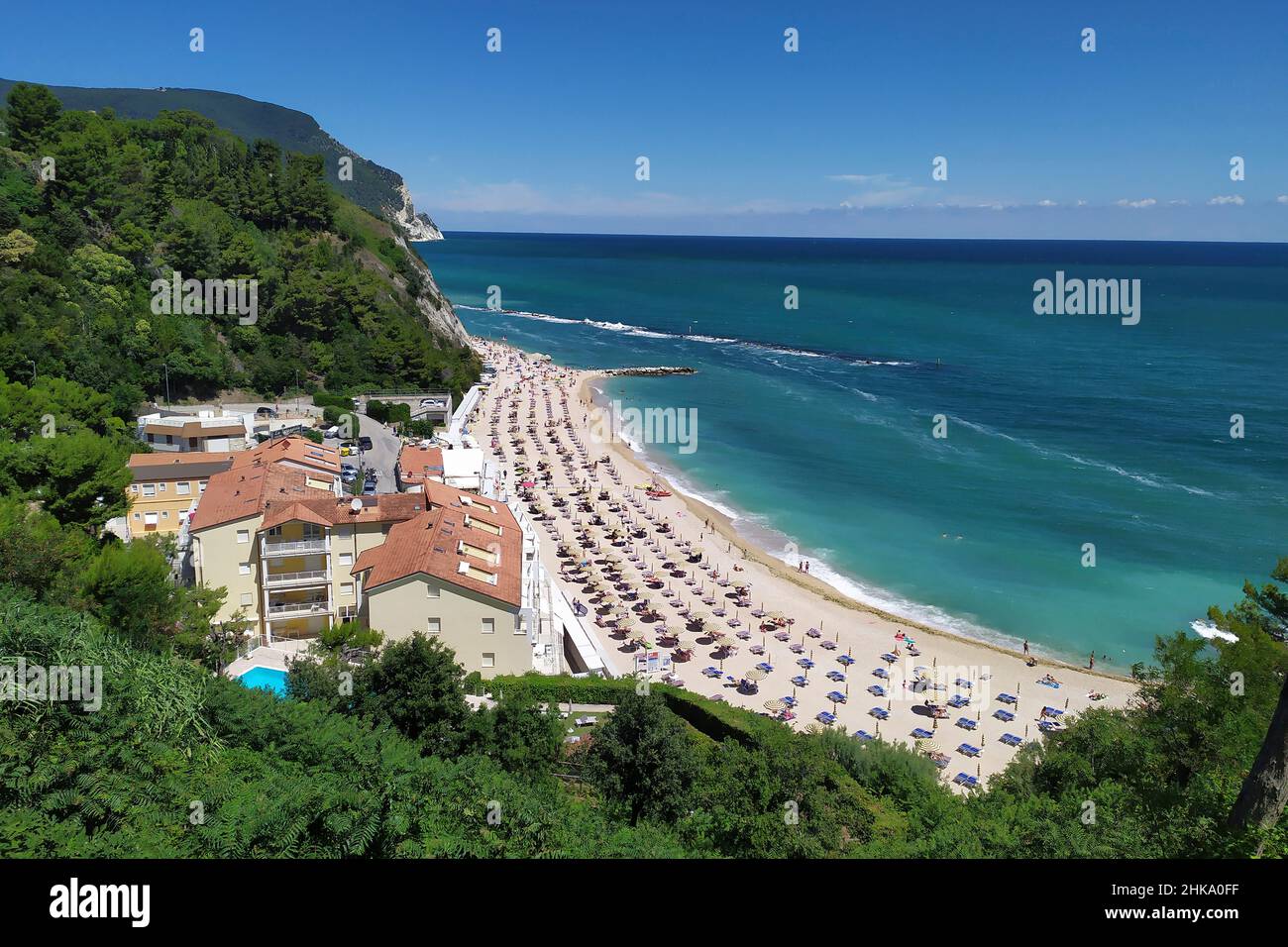 Seascape, View of Numana's Beach, Conero, Marche, Italy, Europe Stock ...