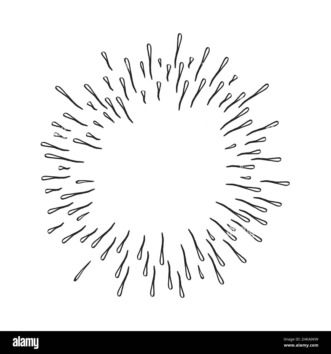 Hand drawn starburst doodle explosion vector illustration isolated on ...