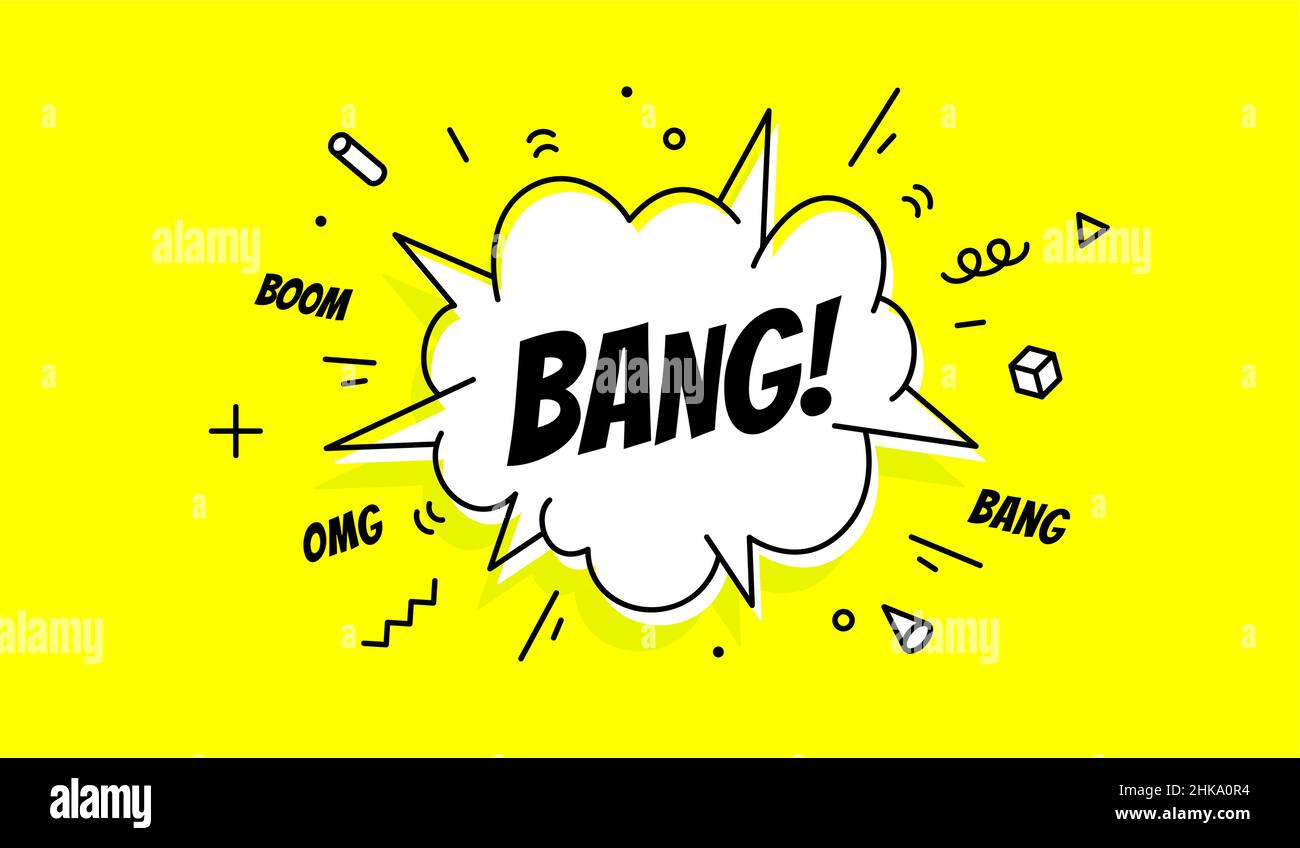 Banner Bang. Banner, speech bubble, poster and sticker concept ...