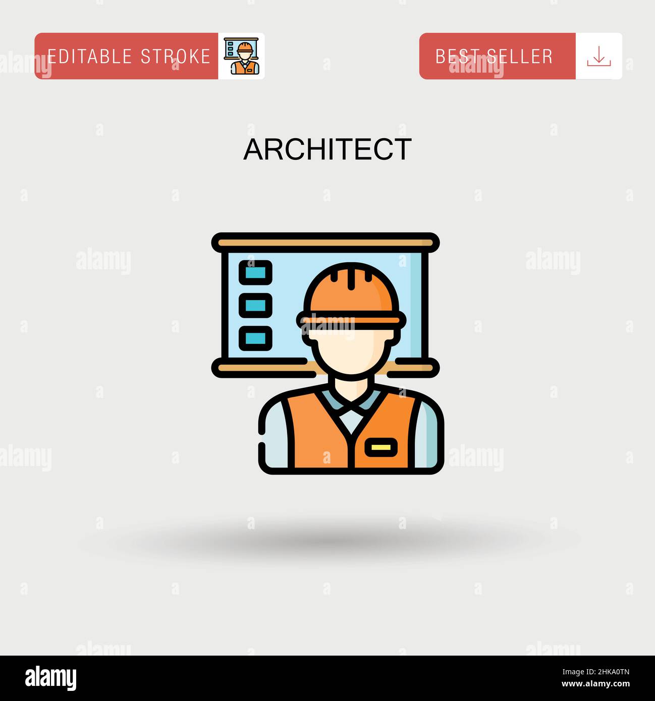 Architect Simple vector icon Stock Vector Image & Art - Alamy