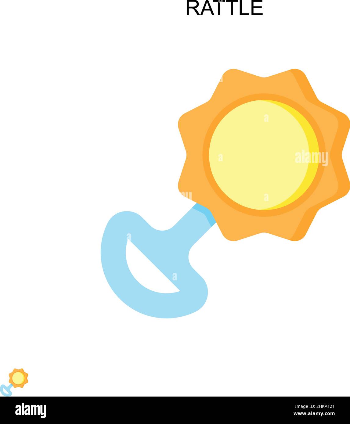 Rattle Simple vector icon. Illustration symbol design template for web ...