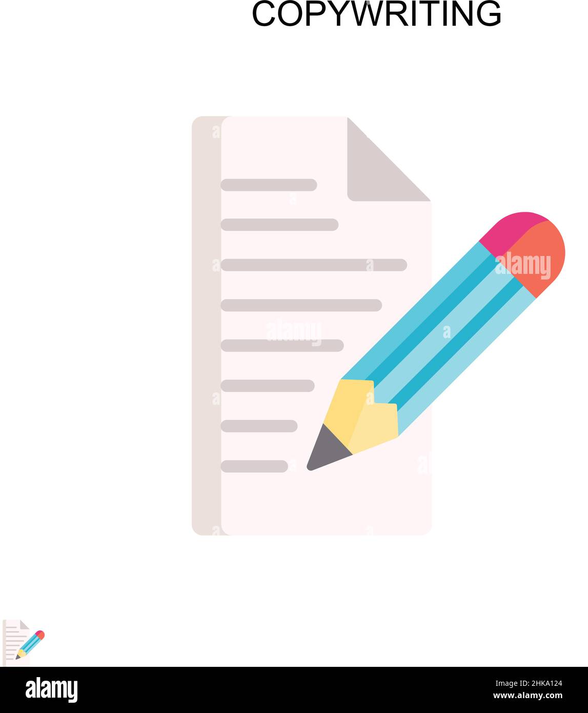 Copywriting Simple vector icon. Illustration symbol design template for ...