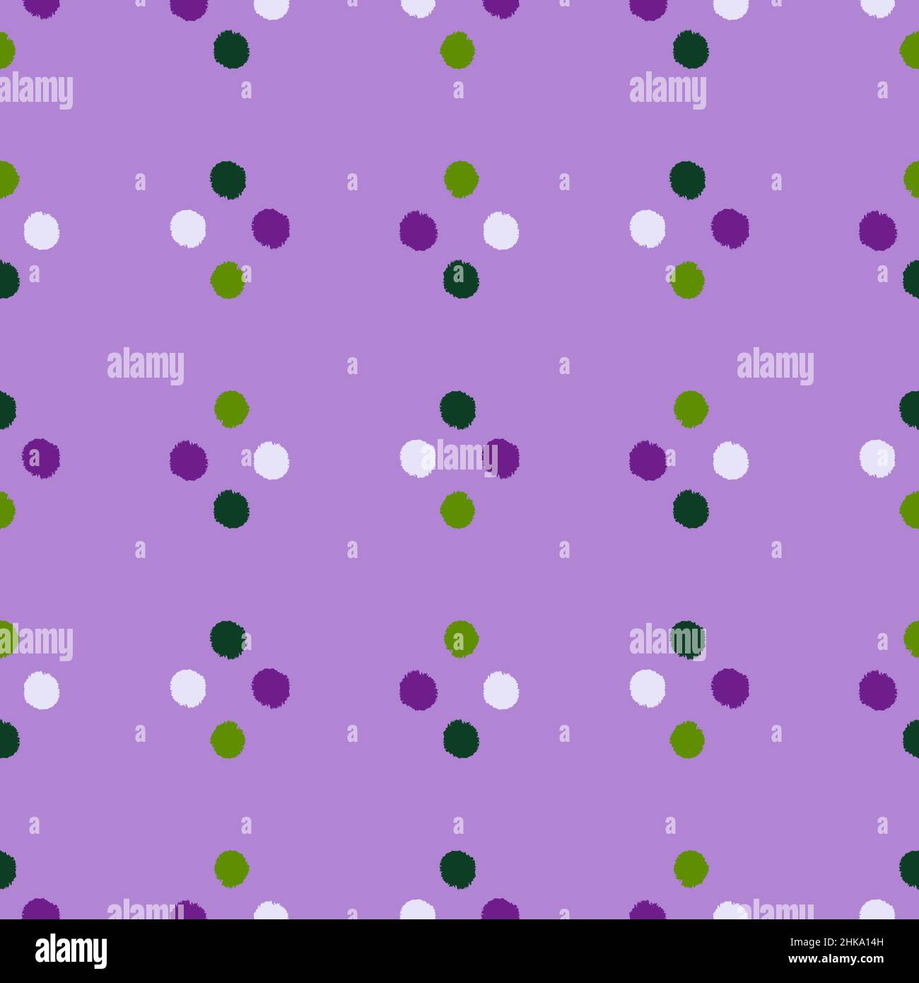 Pom poms of seamless pattern. Hand drawn cute background. Repeated ...