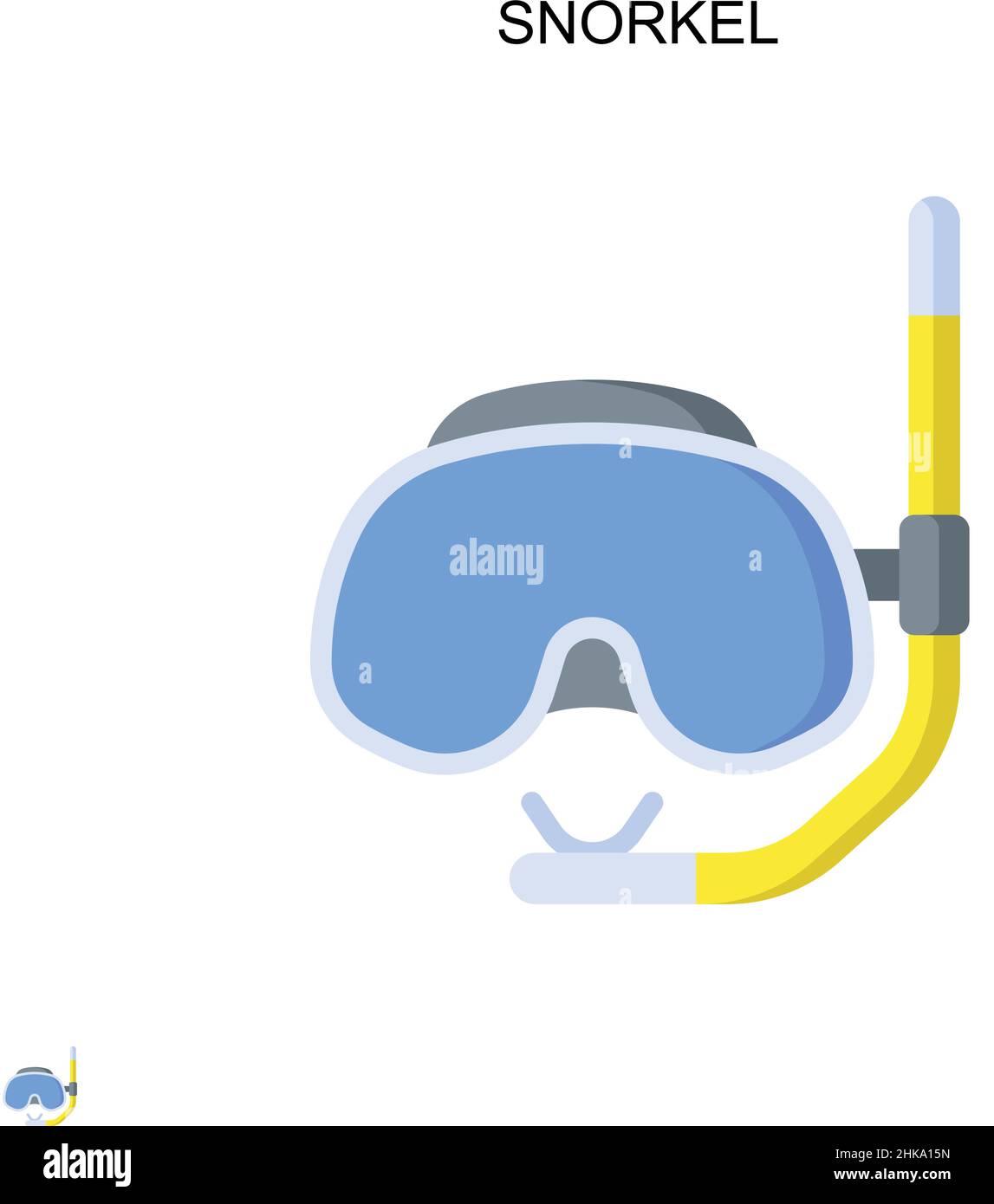 Snorkel Simple vector icon. Illustration symbol design template for web ...