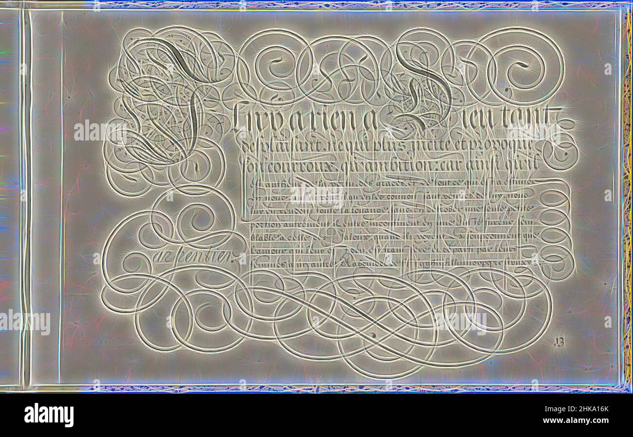 Inspired by Writing sample with the text: Il n'a rien a Dieu tant ...