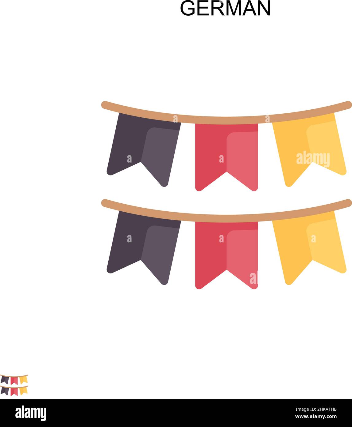 German Simple vector icon. Illustration symbol design template for web ...