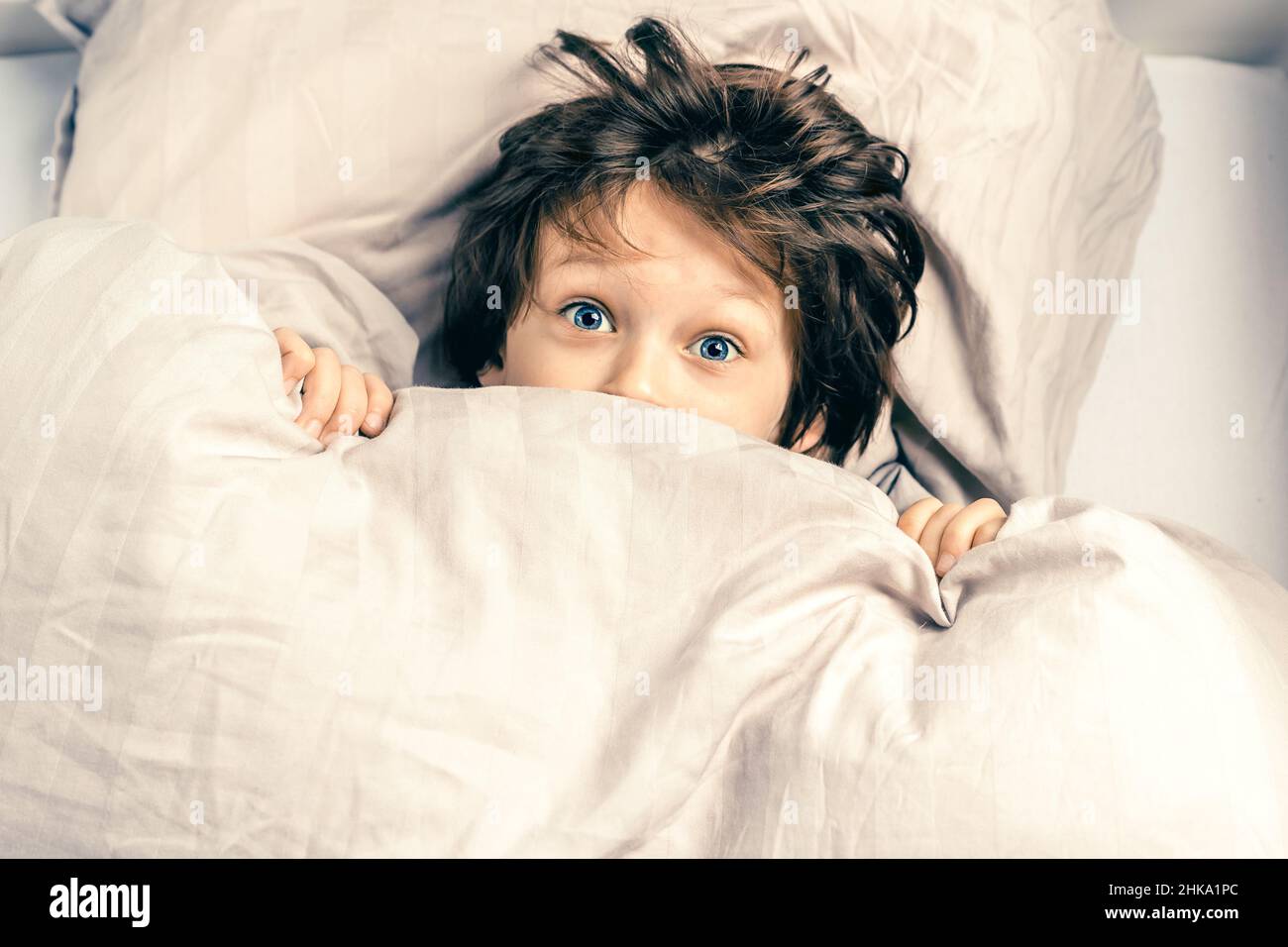 Kid Scared In Bed