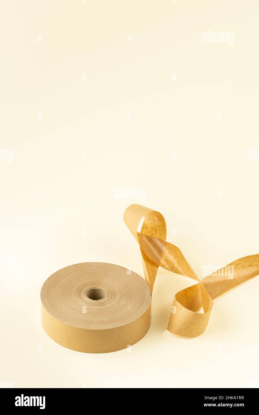 Roll of biodegradable paper sticky tape for delivery service packaging ...