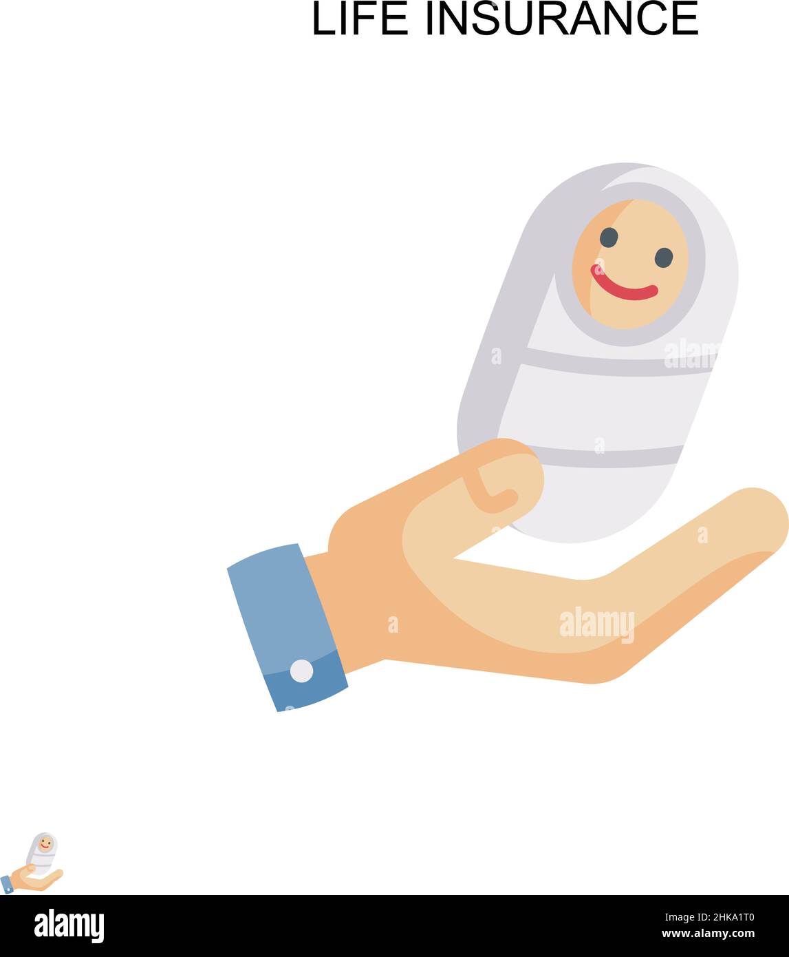 Life insurance Simple vector icon. Illustration symbol design template ...