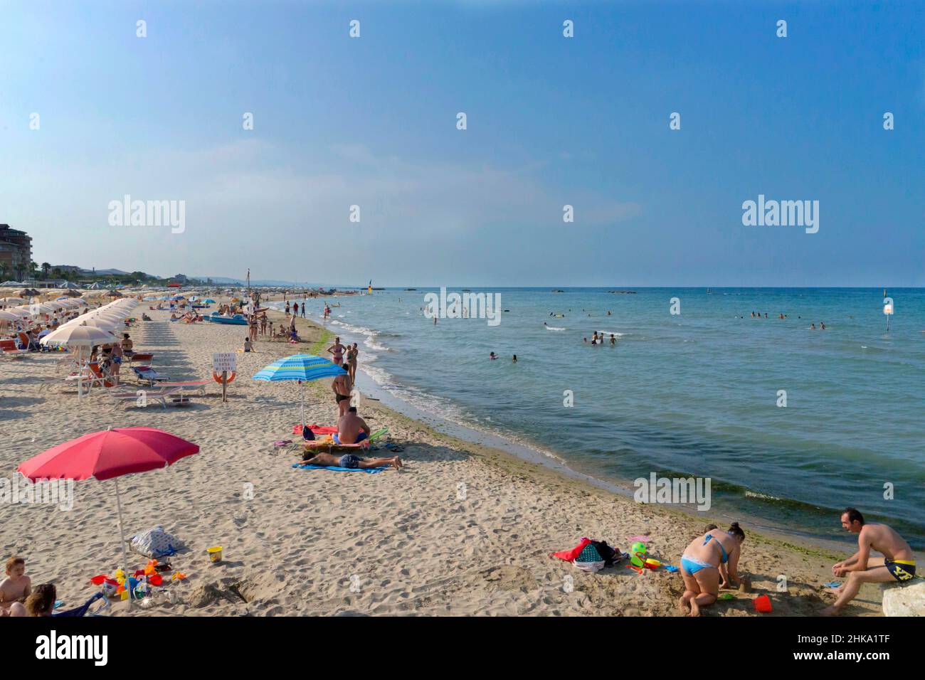 Beach, Roseto degli Abruzzi , Abruzzo, Italy, Europe Stock Photo - Alamy