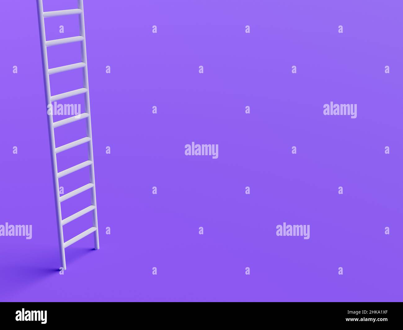 Concept ladder with blank background. Stair with steps 3d rendering ...
