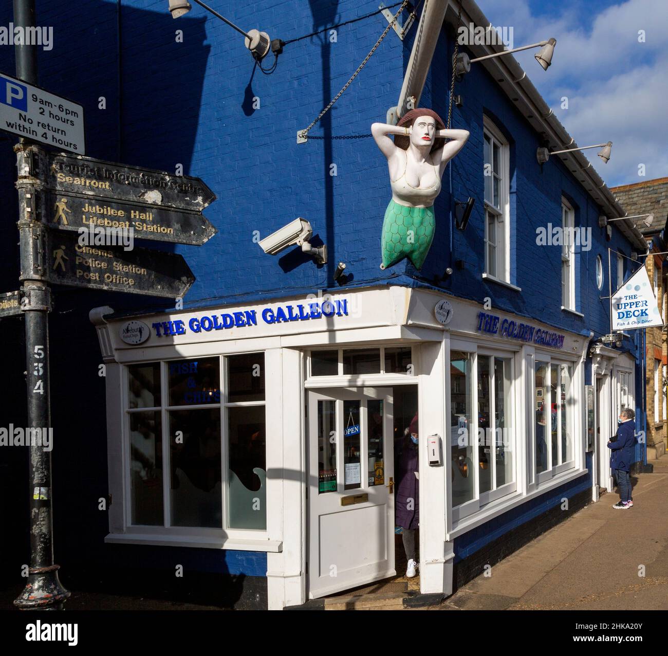 Mermaid ship figurehead, The Golden Galleon fish and chip shop ...